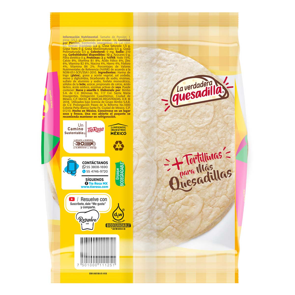 Tortillas de Harina Tía Rosa 765g contiene 30 piezas | Chedraui