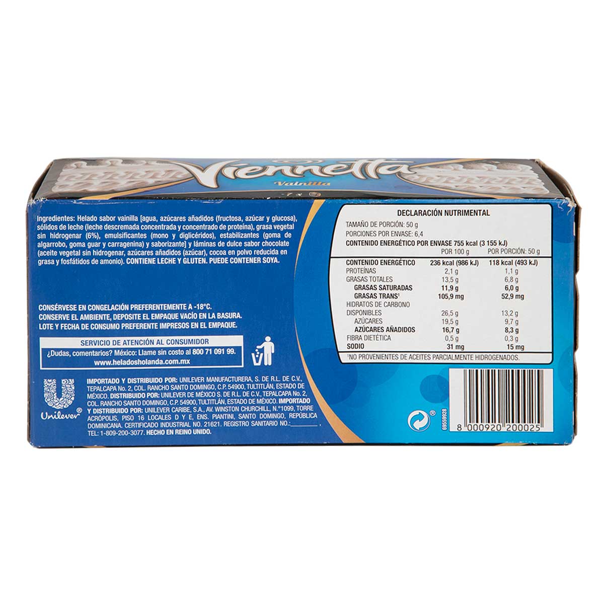 Helado Holanda Viennetta Vainilla 650ml | Chedraui