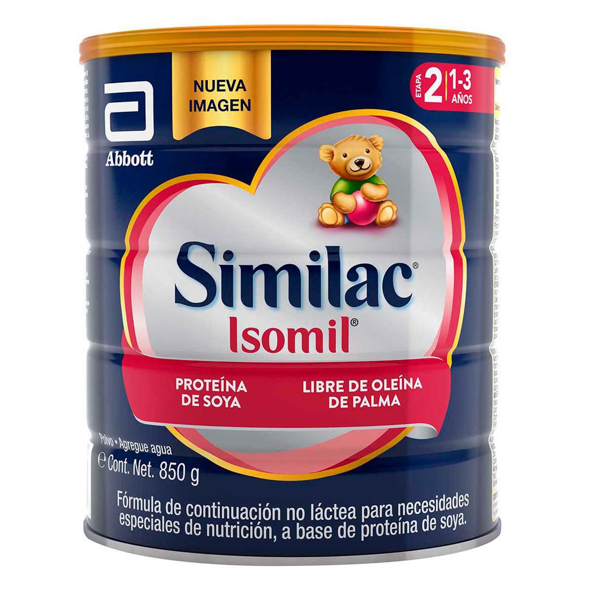 Fórmula de Continuación Similac Isomil Soya Etapa 2 Lata de 850g | Chedraui