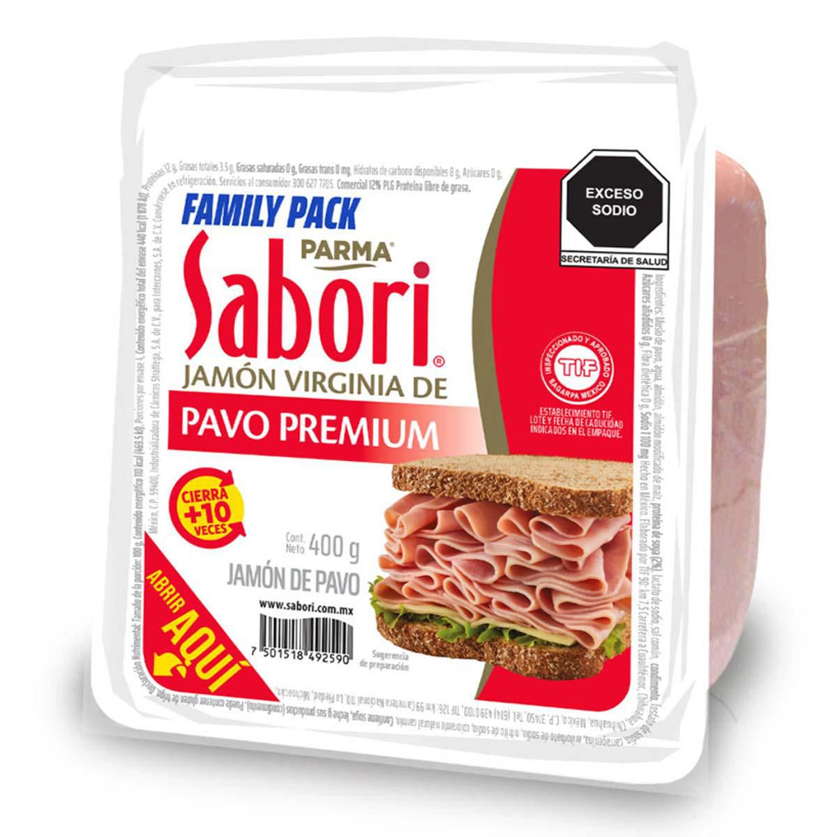 Jamón de pavo Sabori Virginia Premium 400g | Chedraui