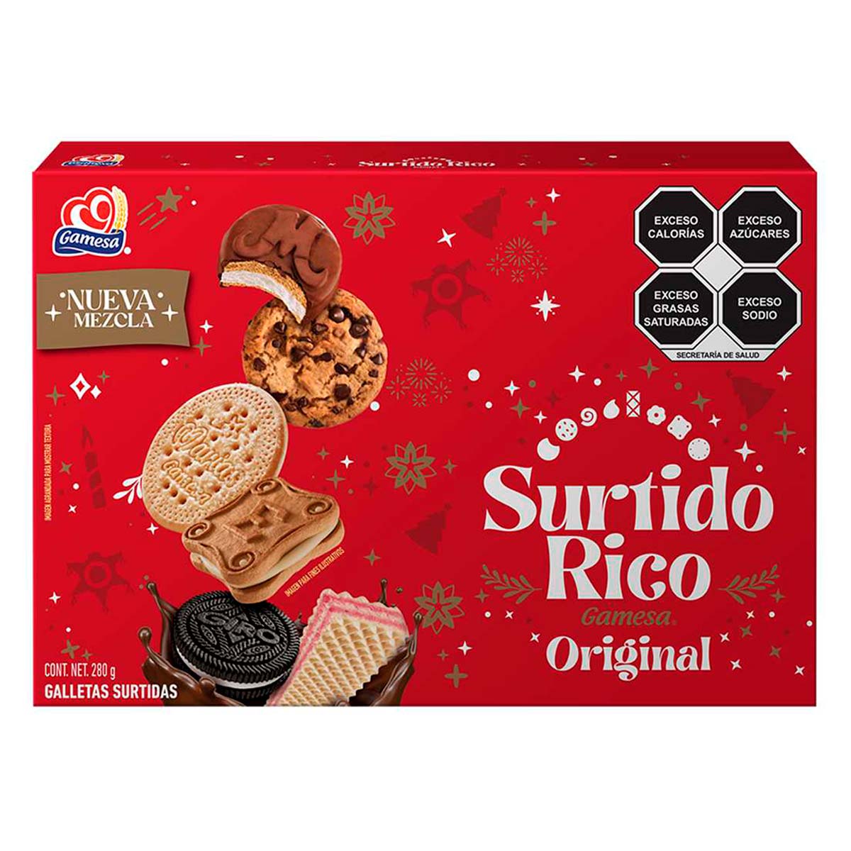 Galletas Gamesa Surtido Rico Navidad 280g | Chedraui