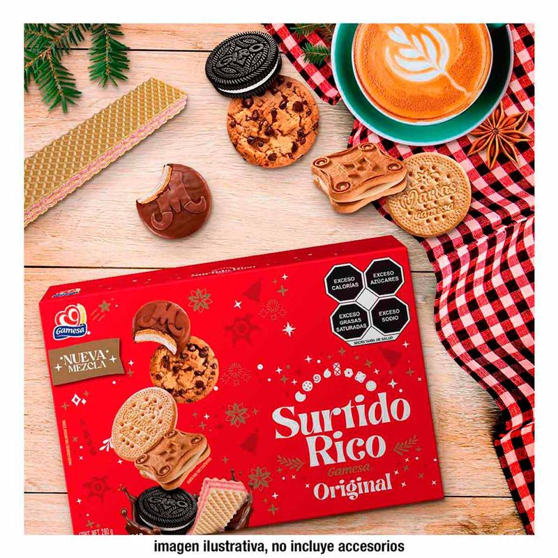 Galletas Gamesa Surtido Rico Navidad 280g | Chedraui